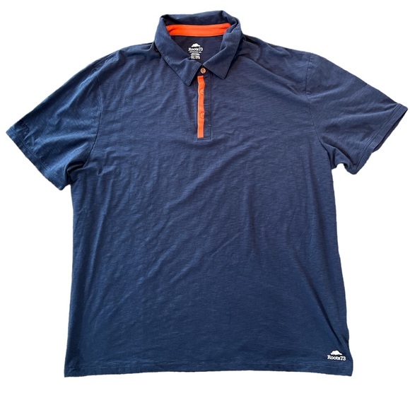 Roots | Shirts | Roots 73 Navy Blue Polo Shirt Branded Size 3xl | Poshmark